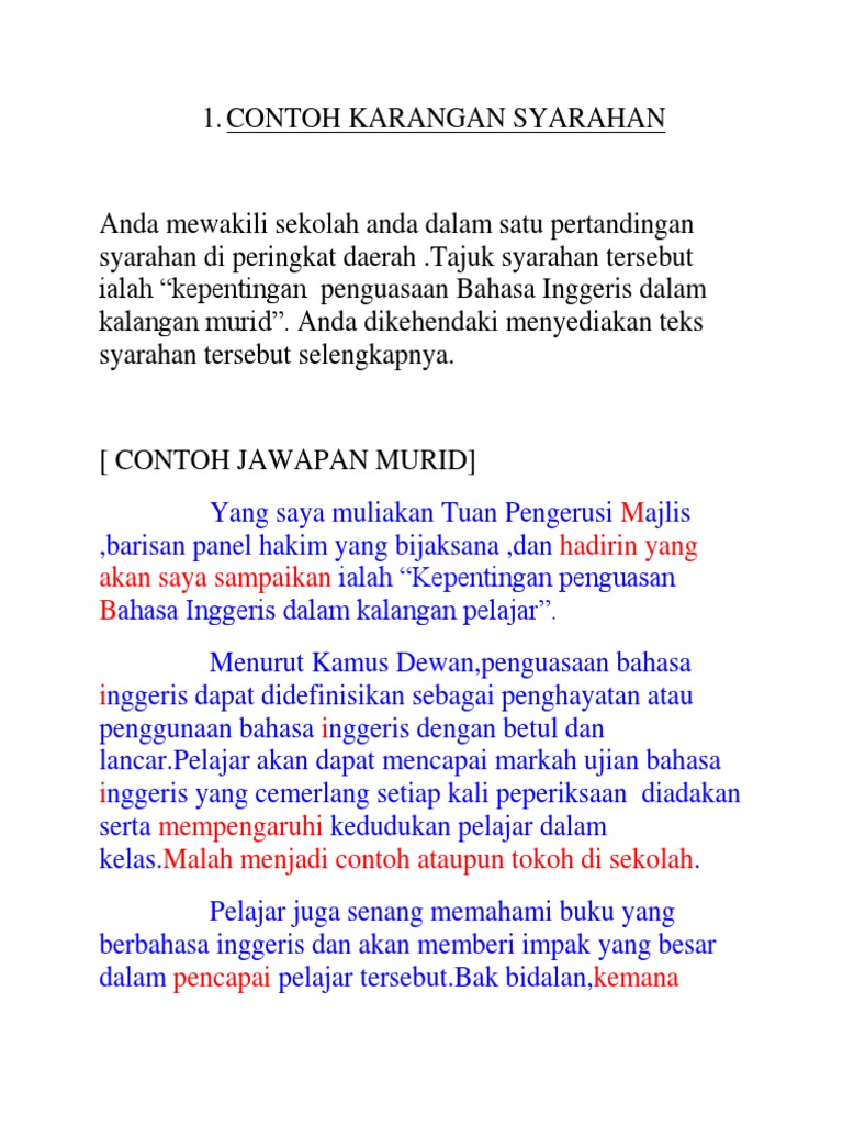 Contoh Syarahan Dan Format Surat Tak Rasmi1 | PDF