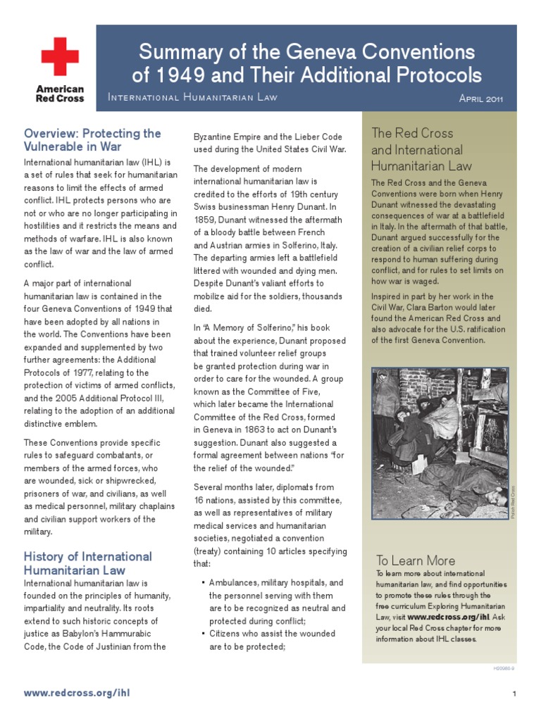 Summary of The Geneva Conventions | PDF | Politics
