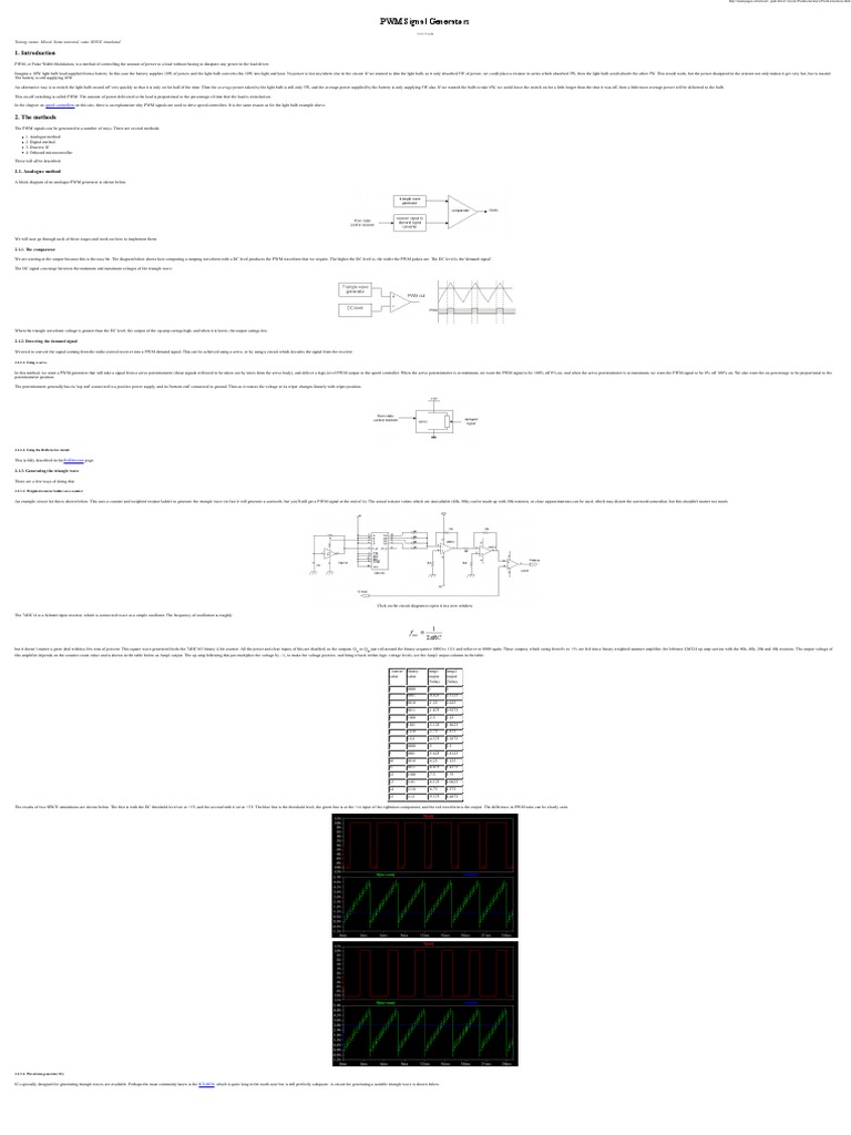PWM Signal Generators | PDF | Analog To Digital Converter | Operational ...