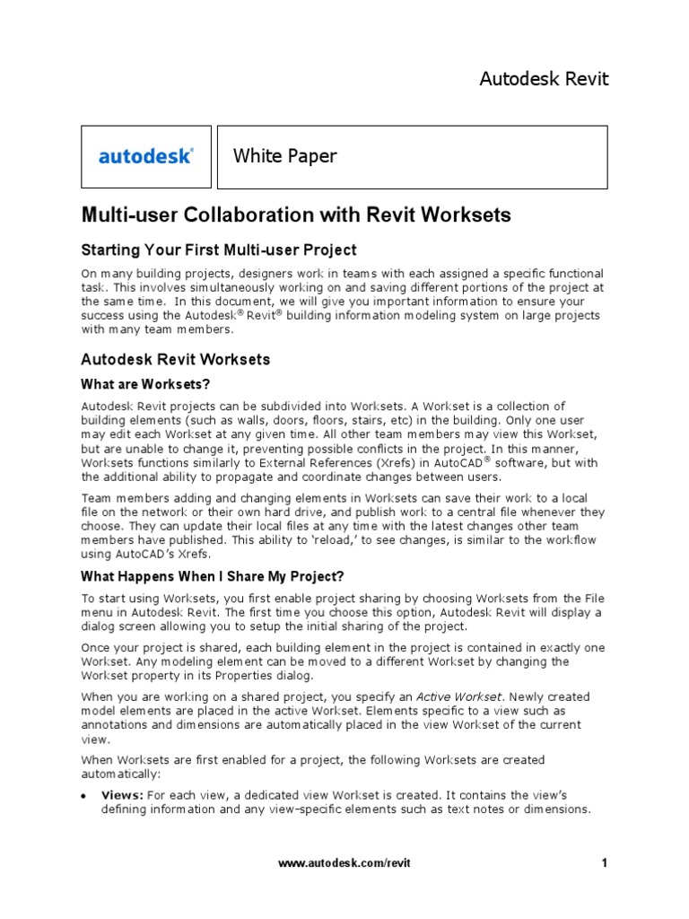 Autodesk Revit Worksets | Download Free PDF | Autodesk Revit | Auto Cad