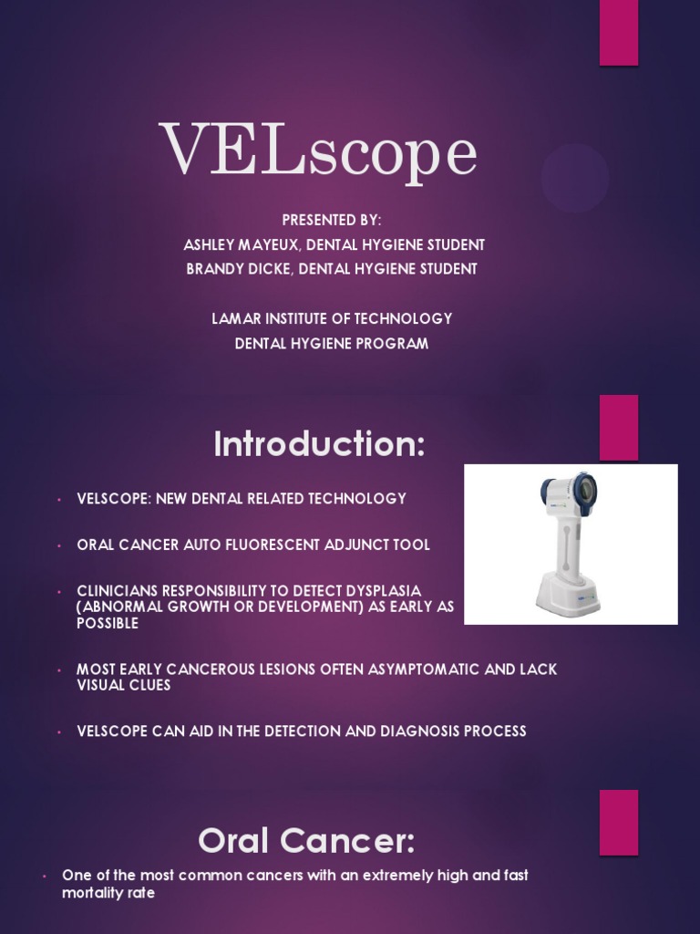 Velscope Powerpoint | PDF | Clinical Medicine | Medicine