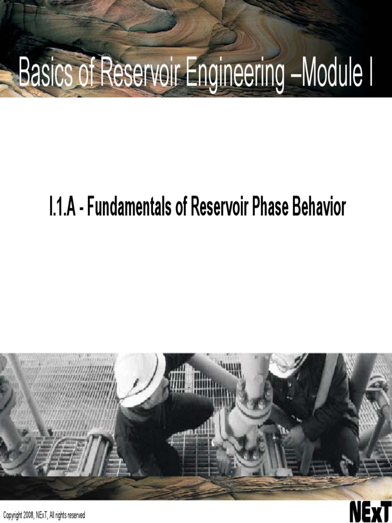 B (I-1A) Fundamentals of Reservoir Phase Behavior | PDF | Petroleum ...