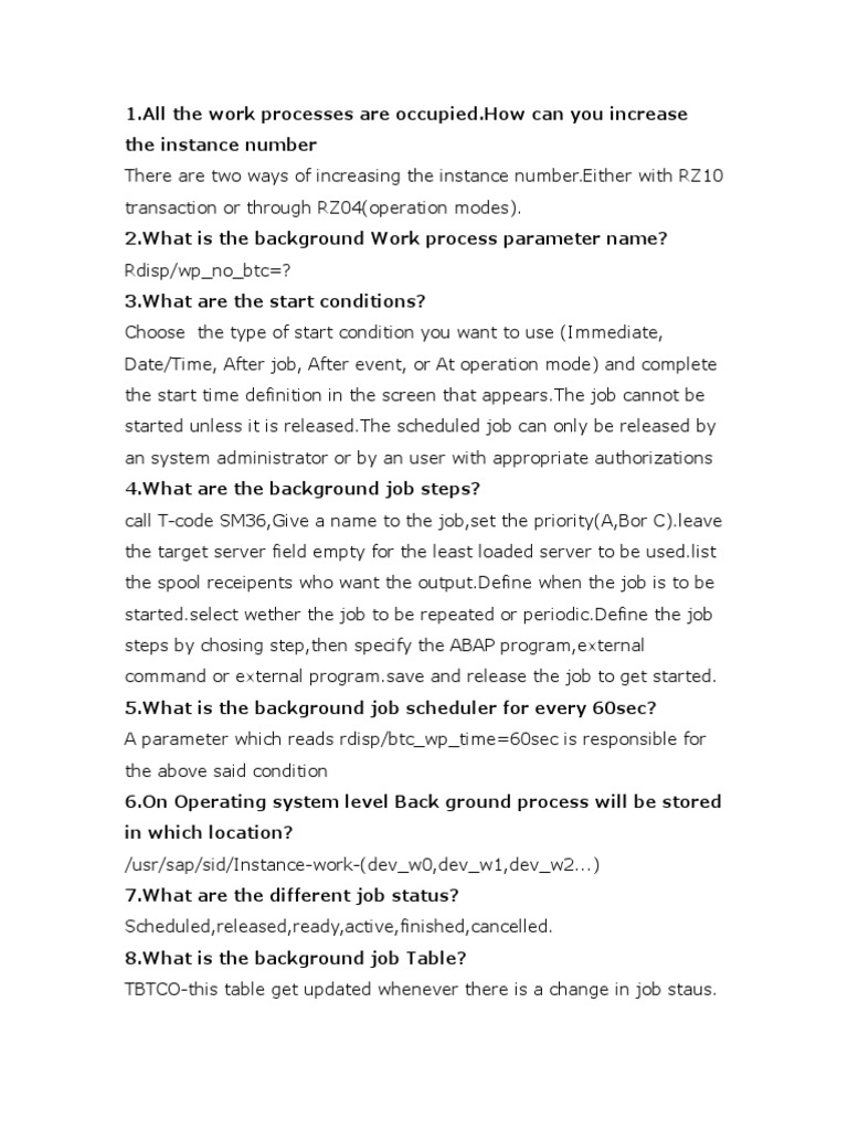 Questions On Background Processing | PDF | Computers
