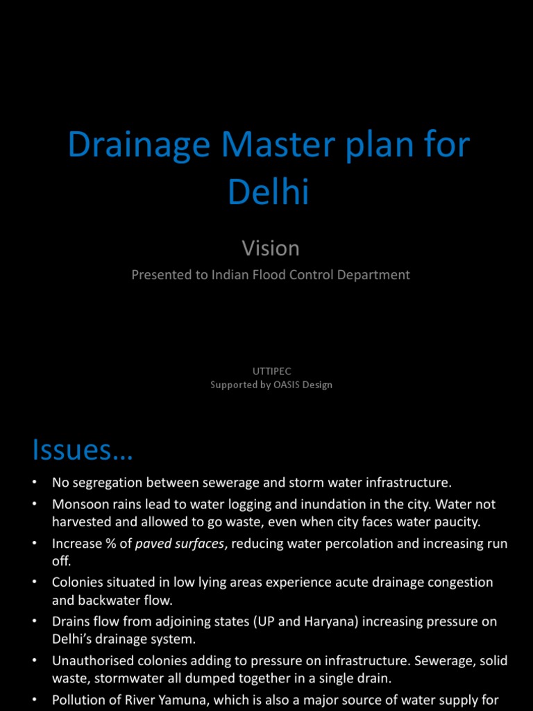 Drainage Master Plan Fordelhi | PDF | Stormwater | Storm Drain