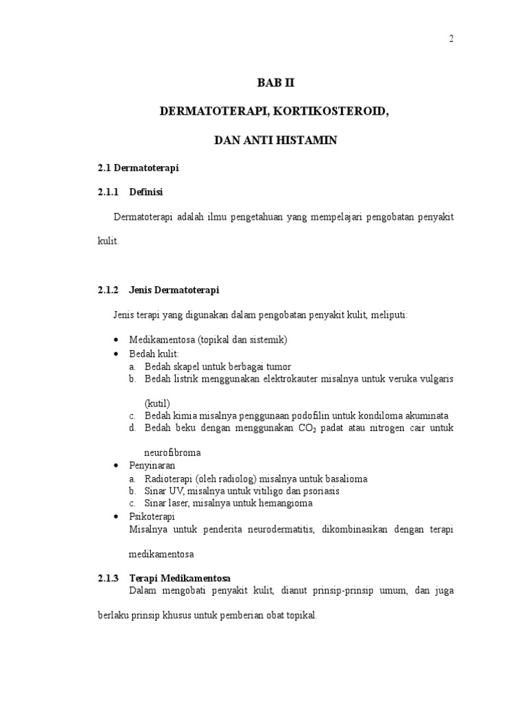 Bab II Dermatoterapi | PDF | Kesehatan Holistik