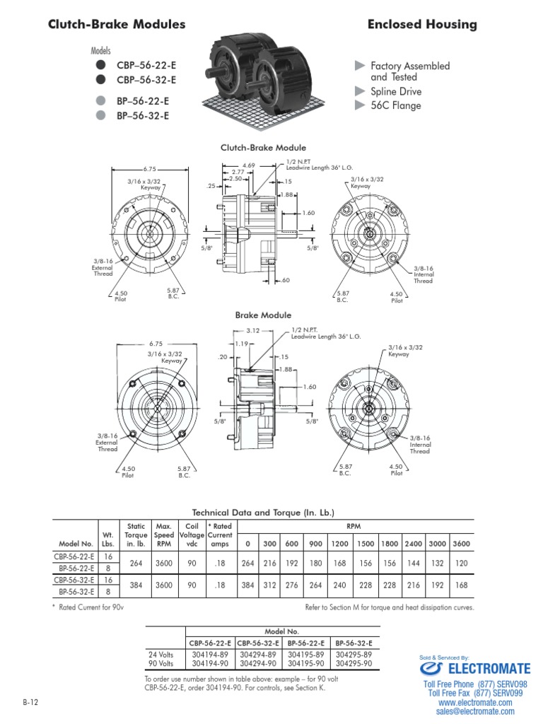 Clutch-Brake Module Specifications | PDF