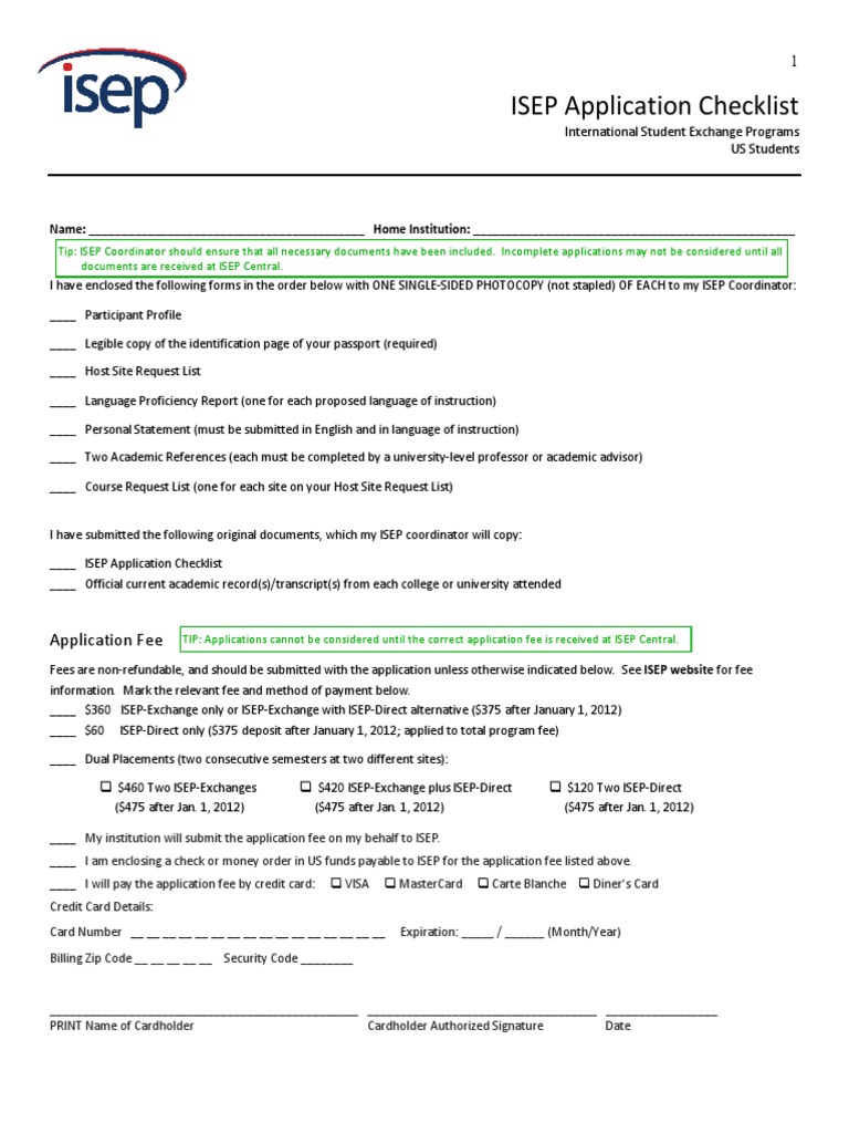 Sample ISEP Application | PDF | Languages