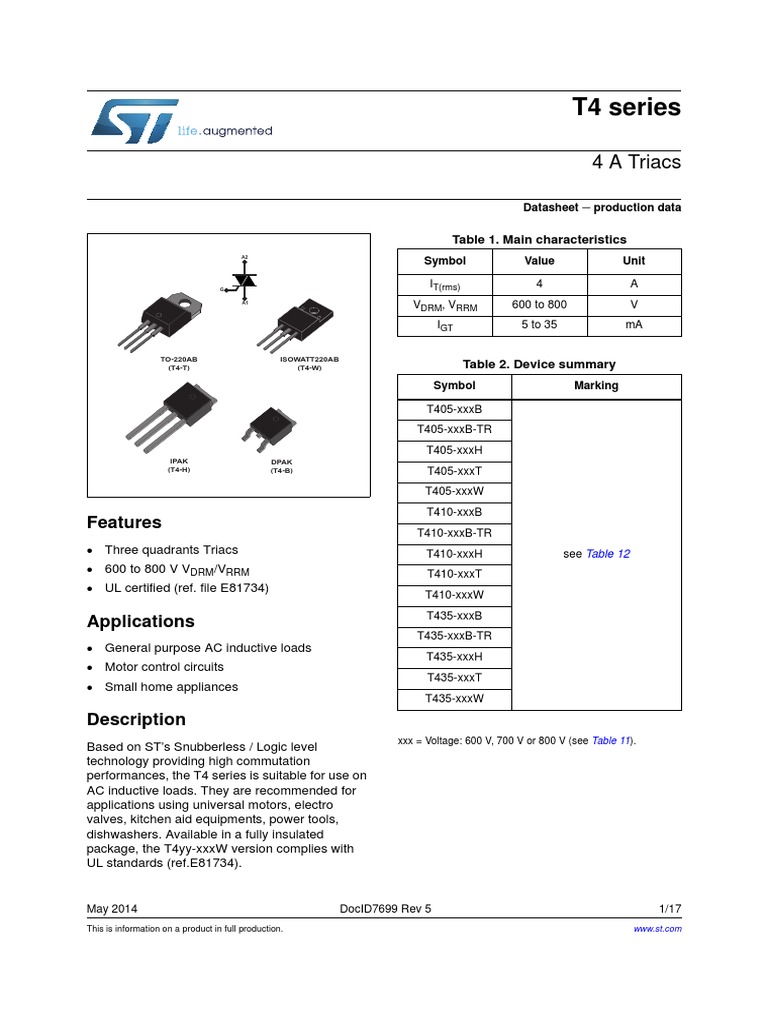 4 A Triacs PDF | PDF | Intellectual Property | Electrical Engineering