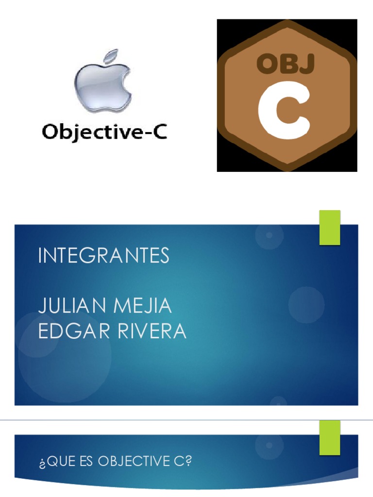 Objective C Diapositivas | PDF | C objetivo | Paradigmas de programación