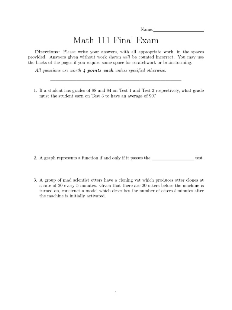 College Algebra Final Exam Practice | PDF | Logarithm | Test (Assessment)