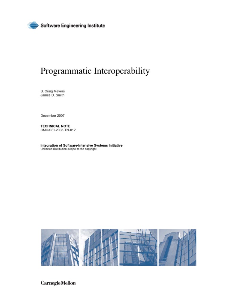 Programmatic Interoperability: B. Craig Meyers James D. Smith | PDF ...