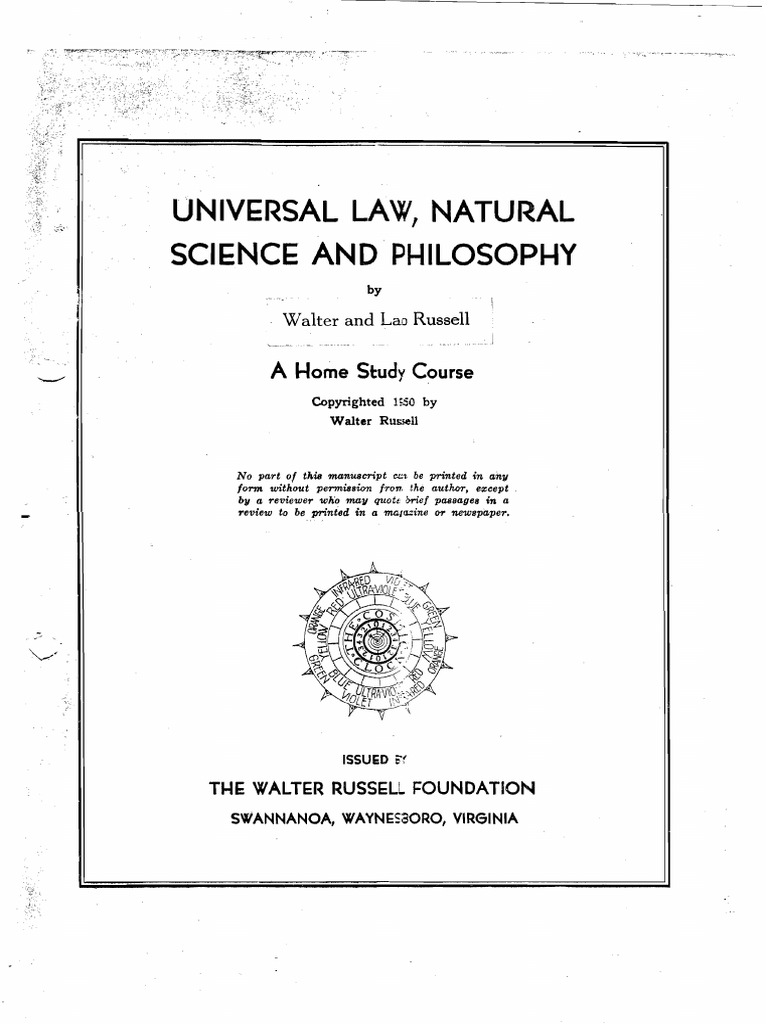 Walter Russell - Home Study Course Unit 1 Lessons 1,2,3,4 | PDF ...