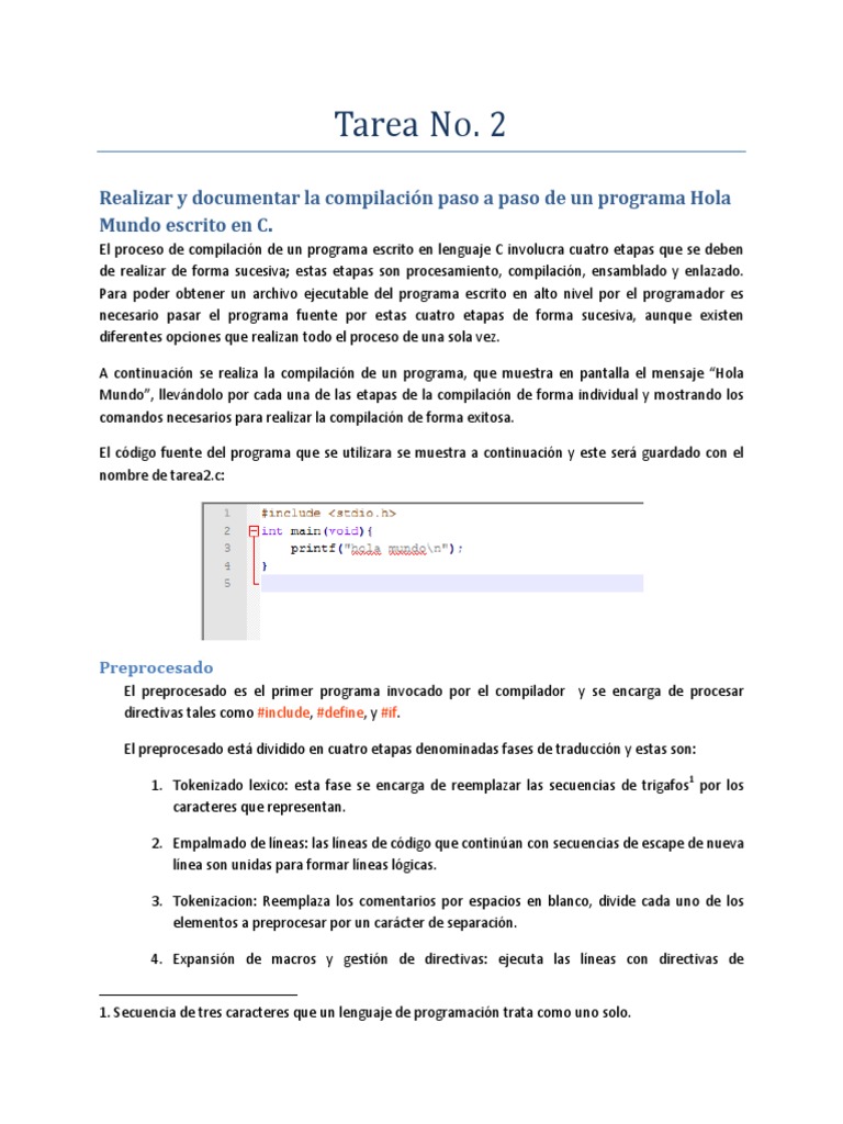 Etapas Compilacion en C | PDF | Compilador | Programa de computadora