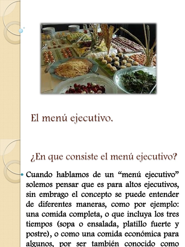 El Menú Ejecutivo | PDF | Salud y bienestar