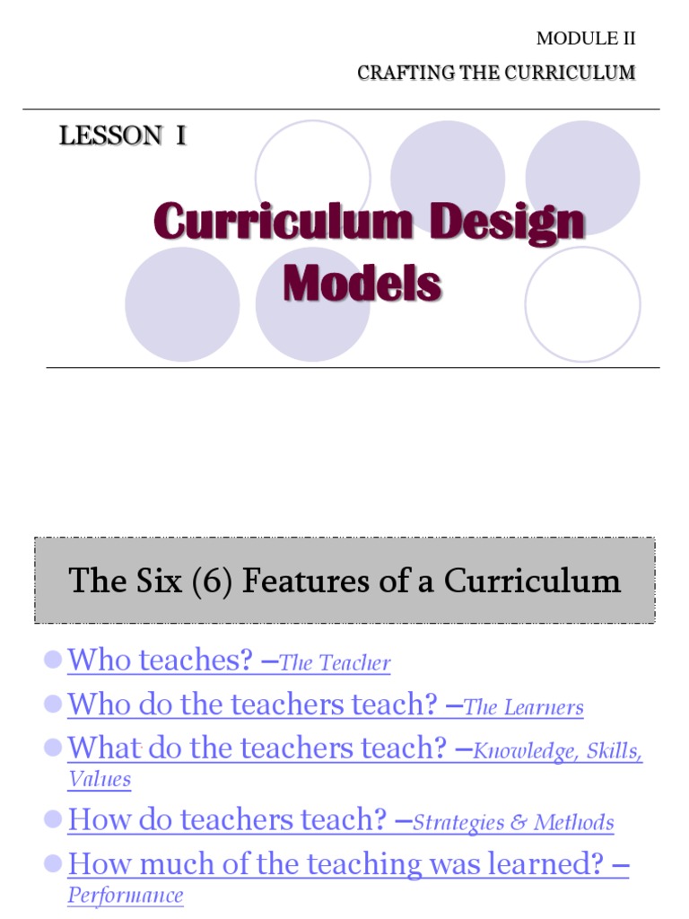Approaches To Curriculum Design 2 | PDF | Curriculum | Learning