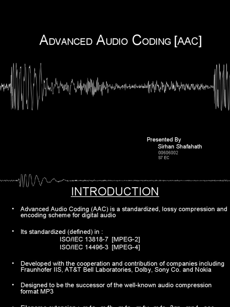 Advanced Audio Coding (Aac) | PDF | Data Compression | Sampling (Signal Processing)