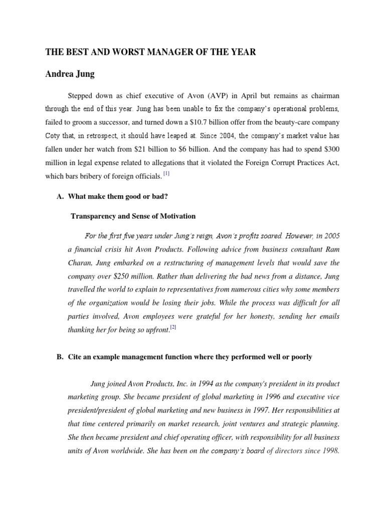 The Best and Worst Manager of The Year | Download Free PDF | Best Buy ...