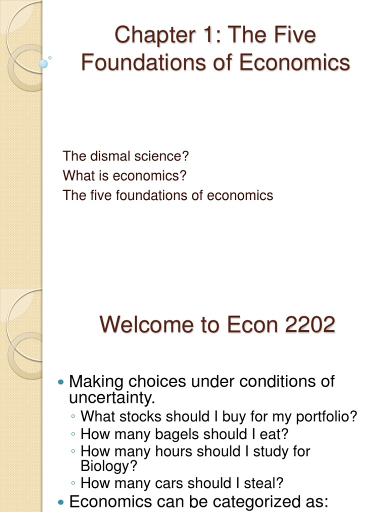 Microeconomics The Five Foundations of Economics Ch.1 | PDF | Resource ...