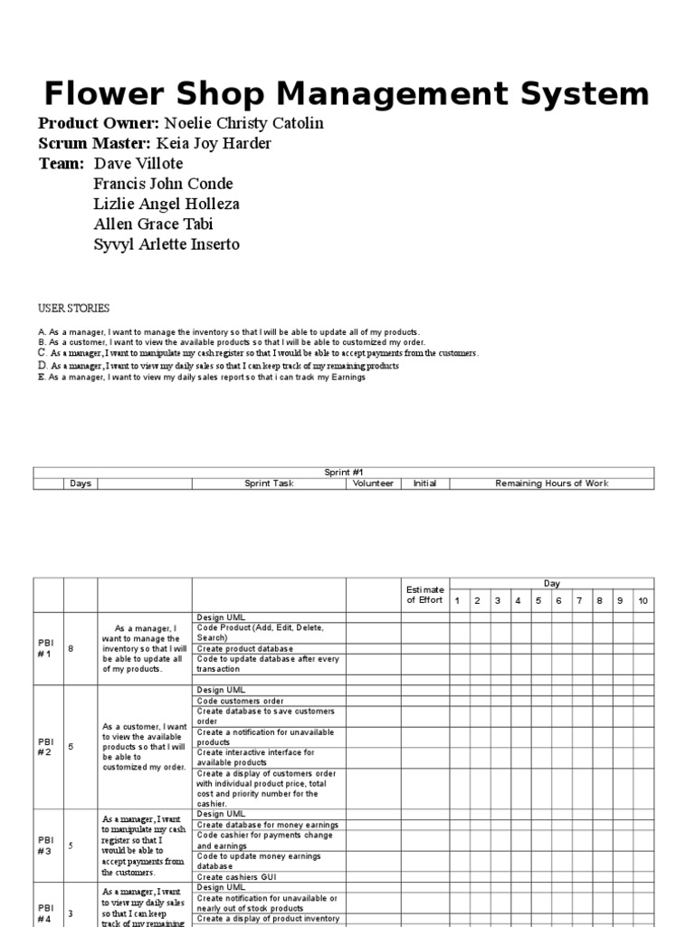 Flower Shop Management System | PDF
