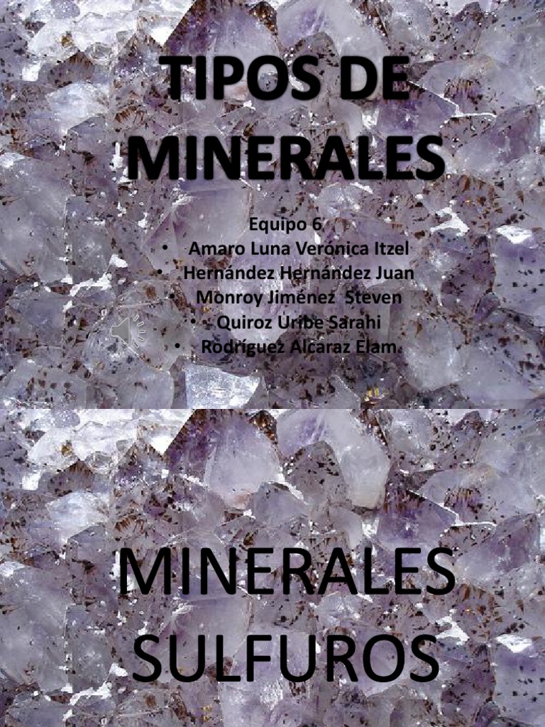 Tipos de Minerales | Descargar gratis PDF | Minerales | Elementos químicos