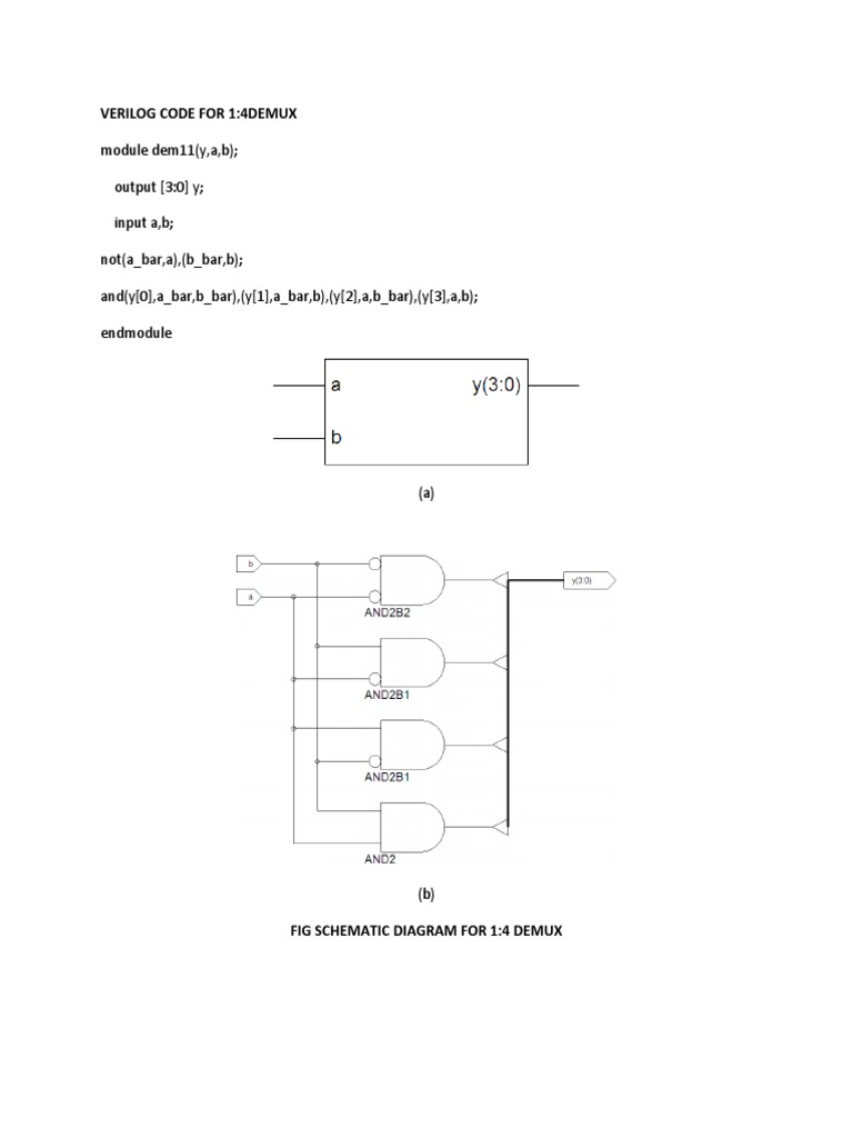 Verilog Code For Demux | PDF | Electrical Engineering | Computer ...