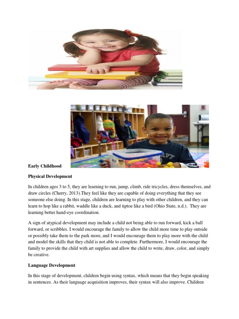 Early Childhood Factsheet Ece497 Final | PDF | Early Childhood | Cognition