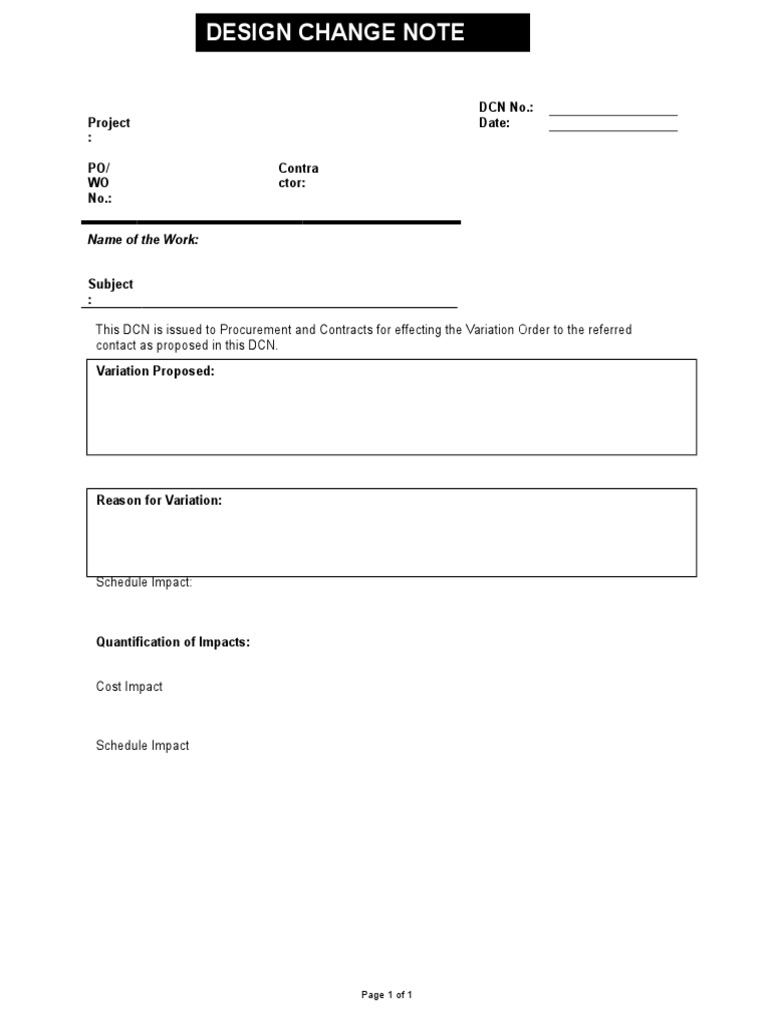 Project: PO/ WO No.: Contra Ctor: DCN No.: Date:: Name of The Work | PDF