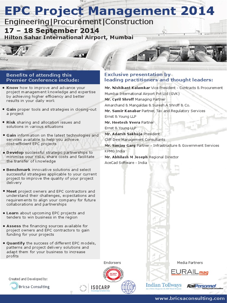 EPC Project Management Conference 2014 | PDF | Procurement | Agile ...