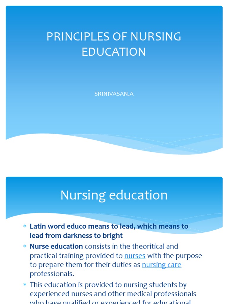 Principles of Nursing Education | Learning | Applied Psychology