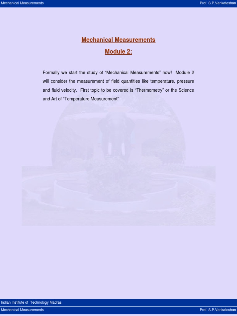 Mechanical Measurements | PDF