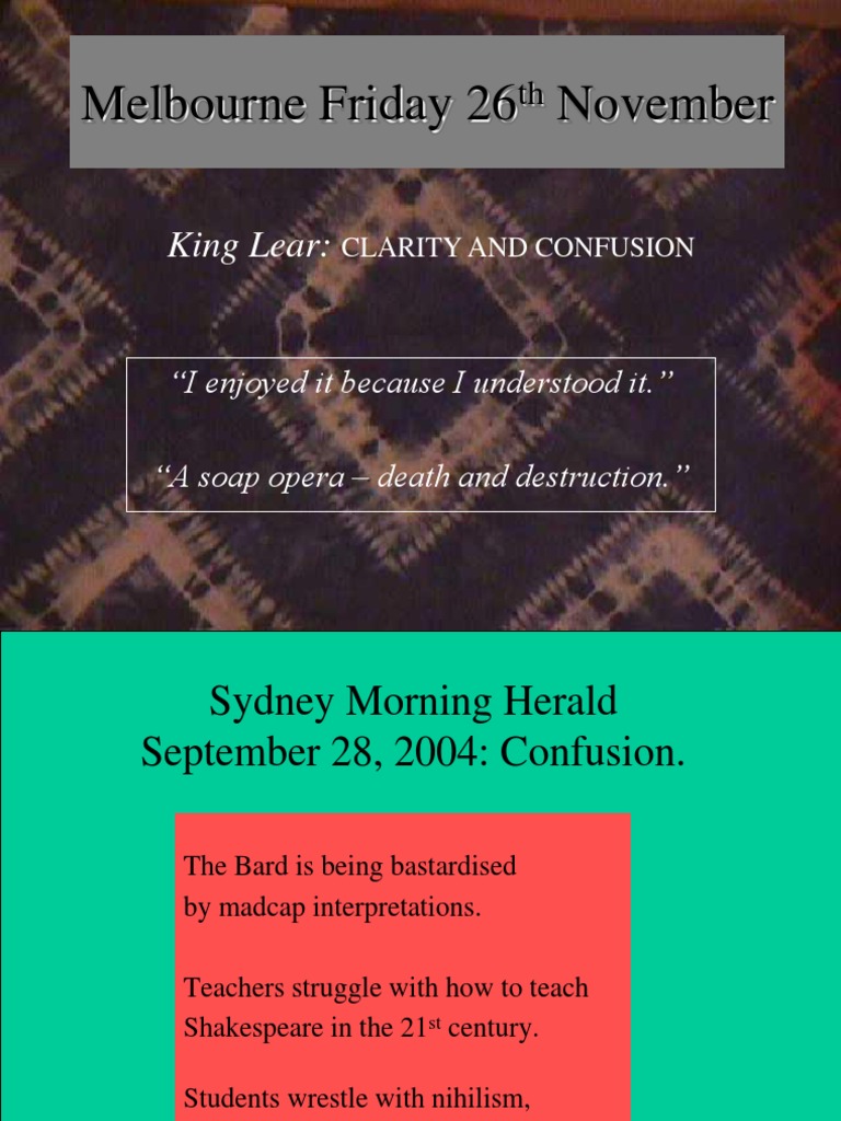 King Lear Teaching Notes | PDF | King Lear | William Shakespeare