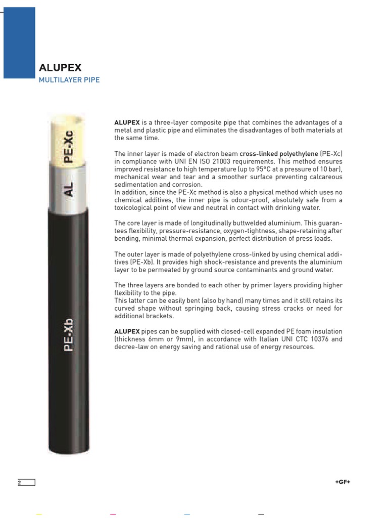 ALUPEX Brochure | PDF | Polyethylene | Pipe (Fluid Conveyance)