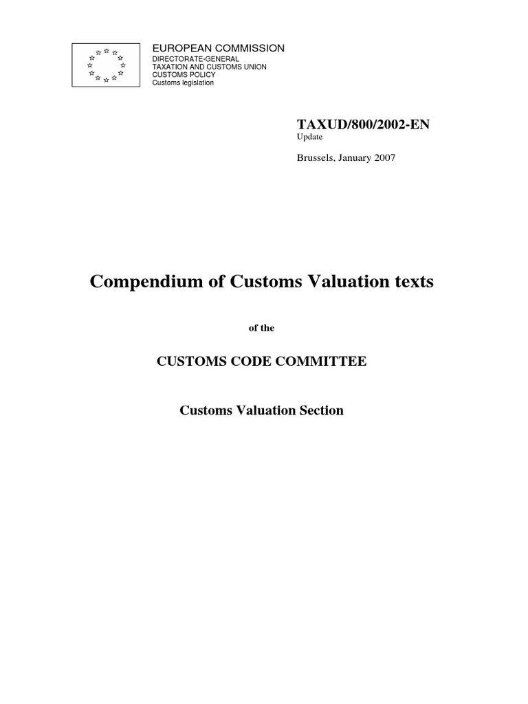 Compendium of Customs Valuation | PDF | Royalty Payment | Know How
