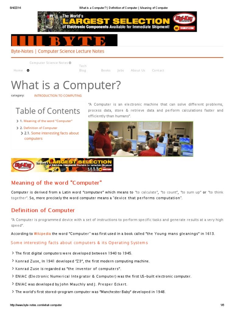 Definition of Computer - Meaning of Computer | PDF | Microsoft Windows ...