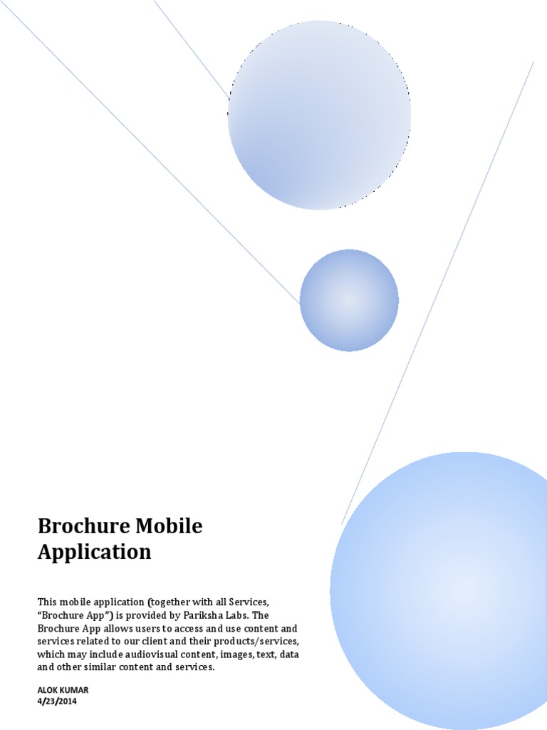 Brochure Mobile Application | PDF | Mobile App | Customer Relationship ...