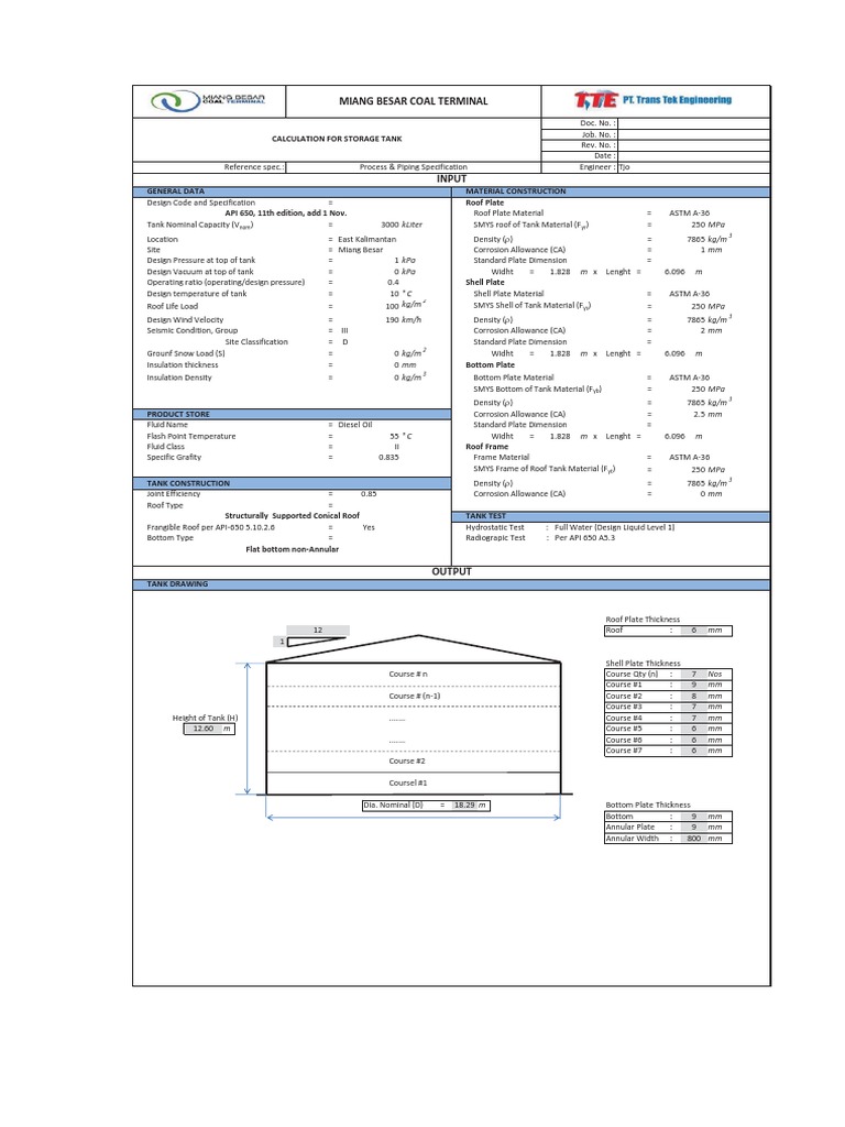 Storage Tank Calculation | Bending | Structural Engineering