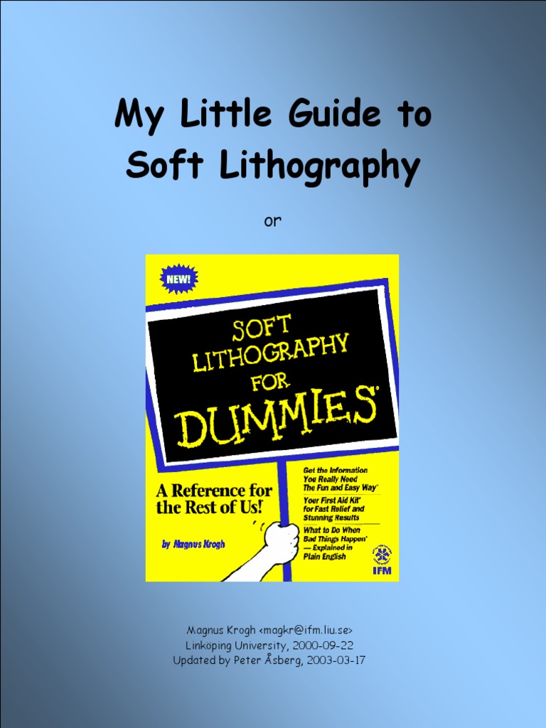 Soft Lithography For Dummies | PDF | Photolithography | Chemical ...