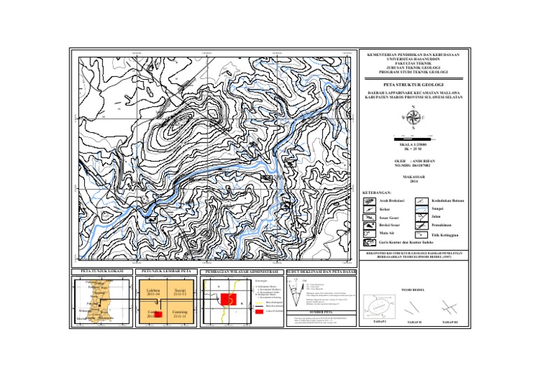 Peta Struktur Geologi Maros Sulawesi | PDF | Griya & Taman