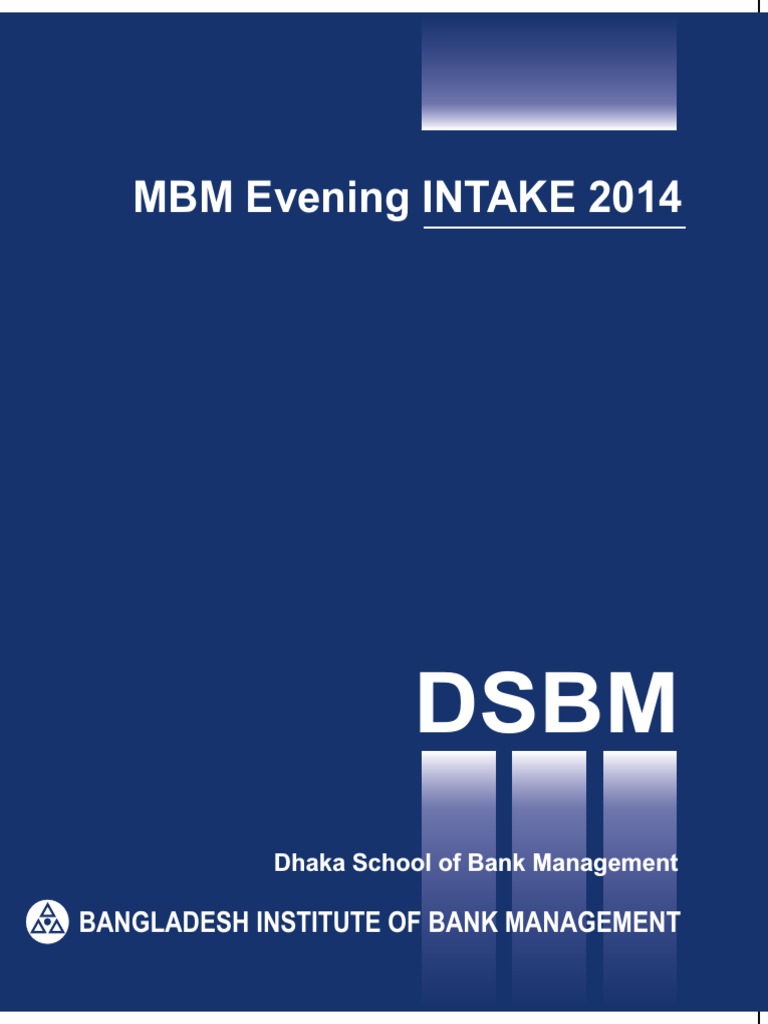 DSBM - Evening MBM Prospectus | PDF | University And College Admission ...