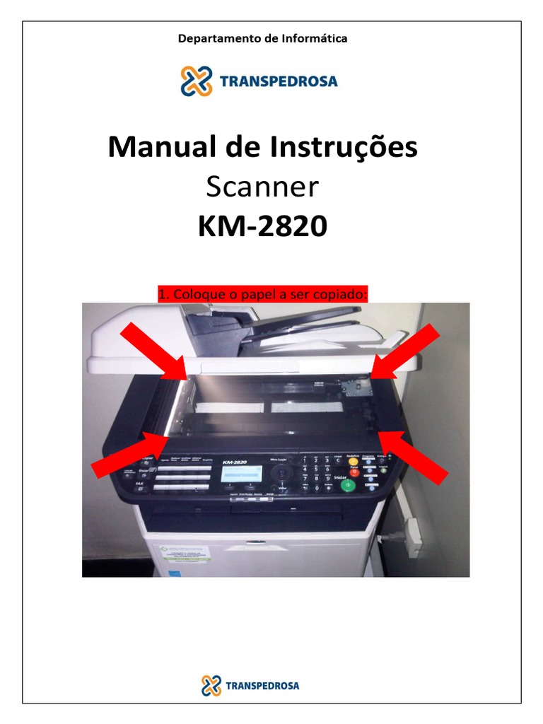 Manual do Scanner KM-2820: Instruções | PDF | Jogos e Atividades ...