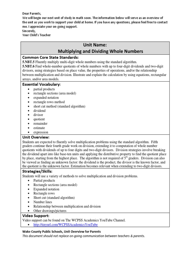 Multiplying and Dividing Whole Numbers 3 | PDF | Division (Mathematics ...