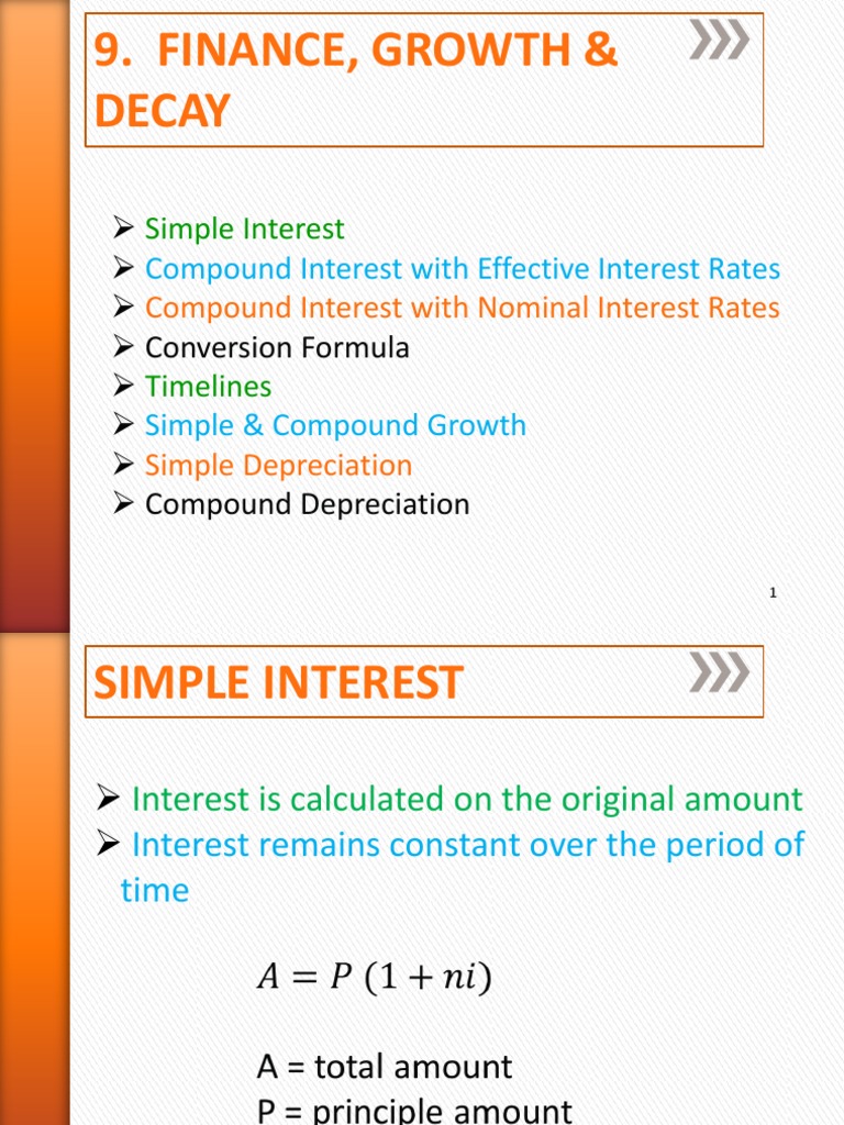 g11 9 Finance Growth and Decay | PDF | Compound Interest | Nominal ...