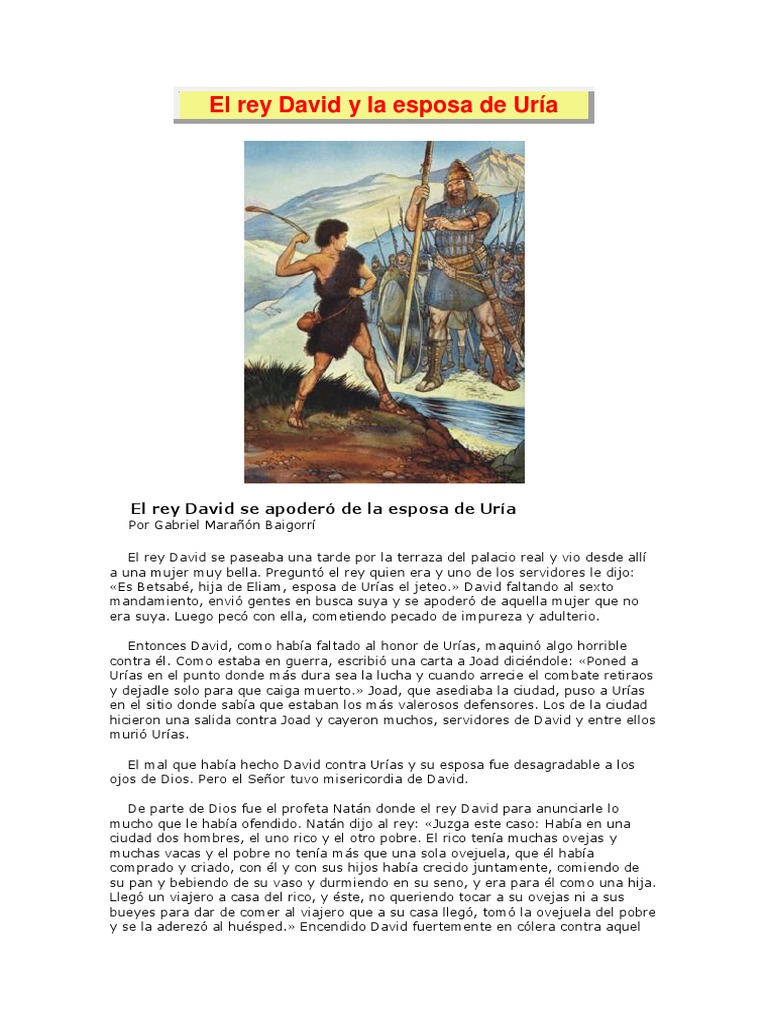 El Rey David y La Esposa de Uría | PDF | David | Biblia