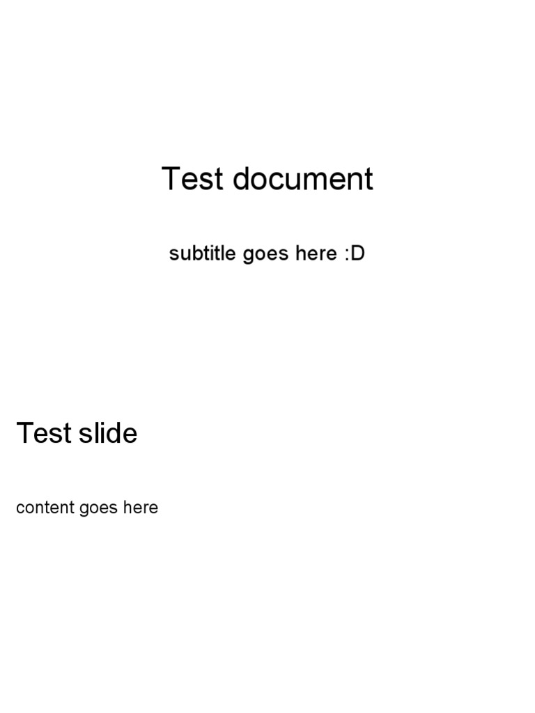 PDF Test Document Overview | PDF