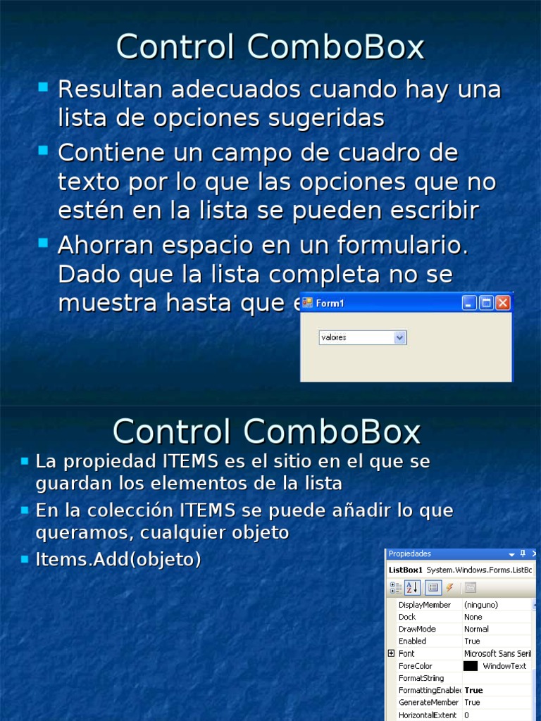 Control Combobox | PDF | Point and Click | Áreas de informática