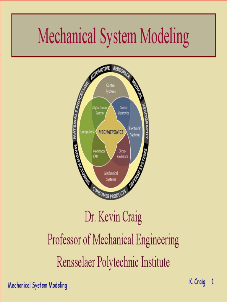 Mechanical System Modeling Overview | PDF | Force | Friction