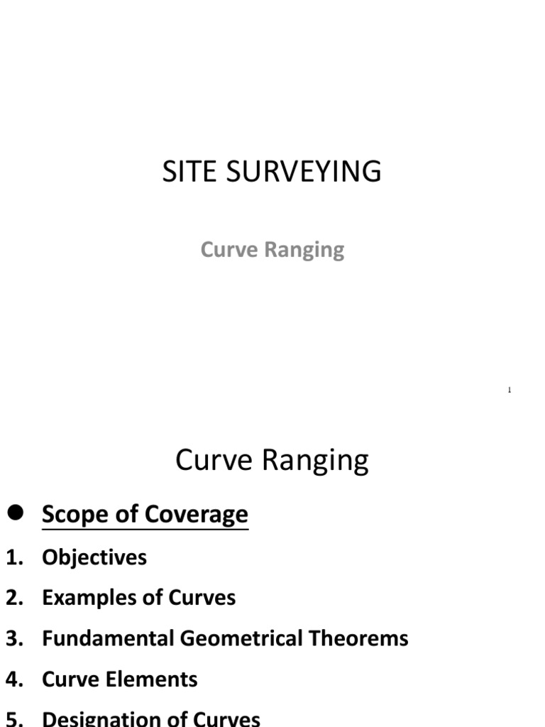Curve Ranging in Site Surveying | PDF | Angle | Trigonometric Functions