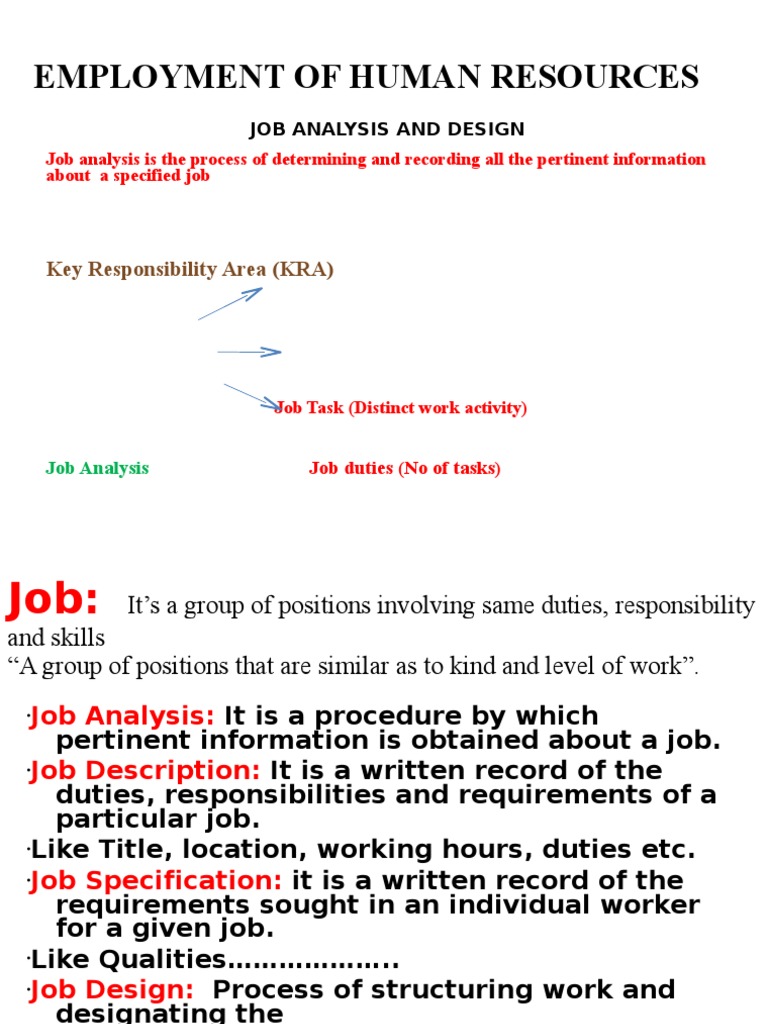 Job Analysis | PDF | Human Resources | Employment