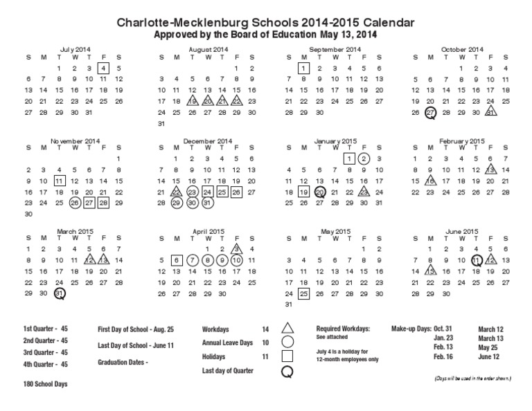 CMS 2014-2015 School Calendar | PDF