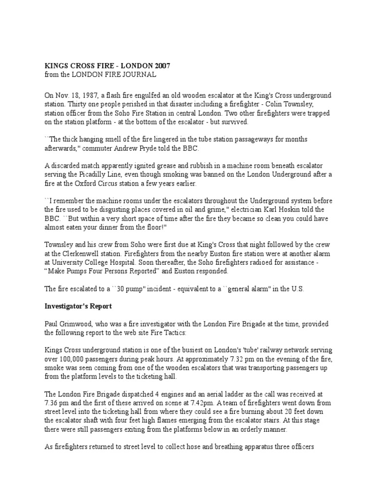 King's Cross Fire | PDF